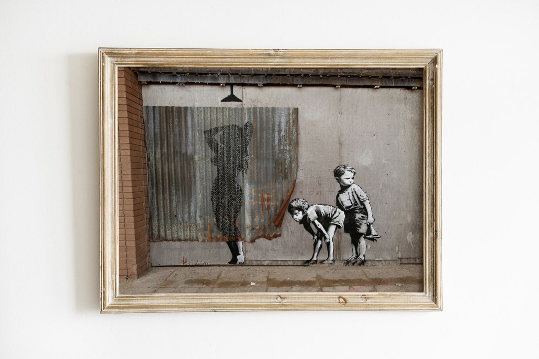 Banksy detrás de escena Cartel de alta calidad/Banksy Wall Art/Graffiti ...