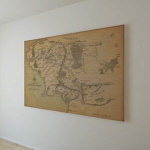 Lord of the Rings Map – LOTR Map Print, Middle Earth Wall Art, Fantasy ...