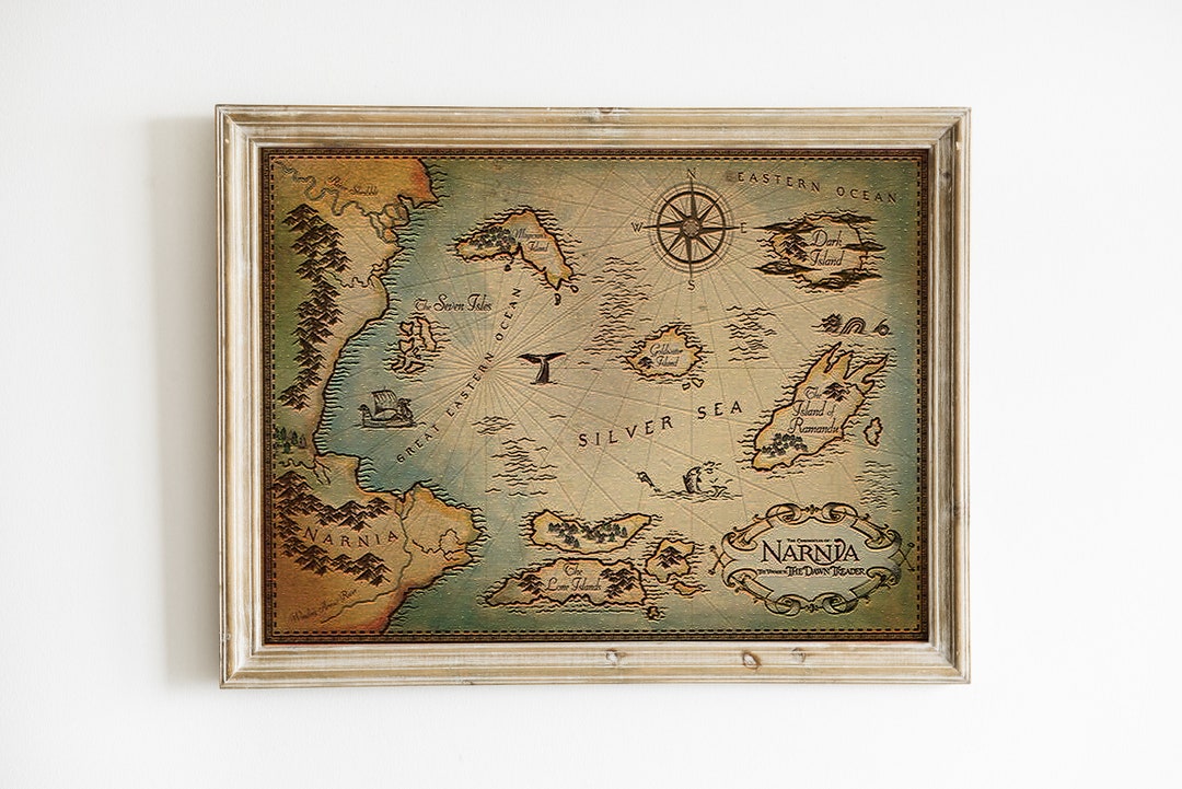 Narnia Map Art Print,the Chronicles of Narnia Map ,A Map of Narnia and ...