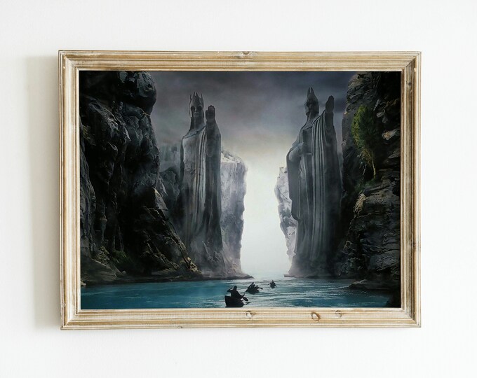 Lord of the Rings Argonath Canvas Print, LOTR Art, LOTR Print, LOTR ...