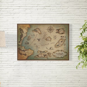 Narnia Map Art Print,the Chronicles of Narnia Map ,A Map of Narnia and ...