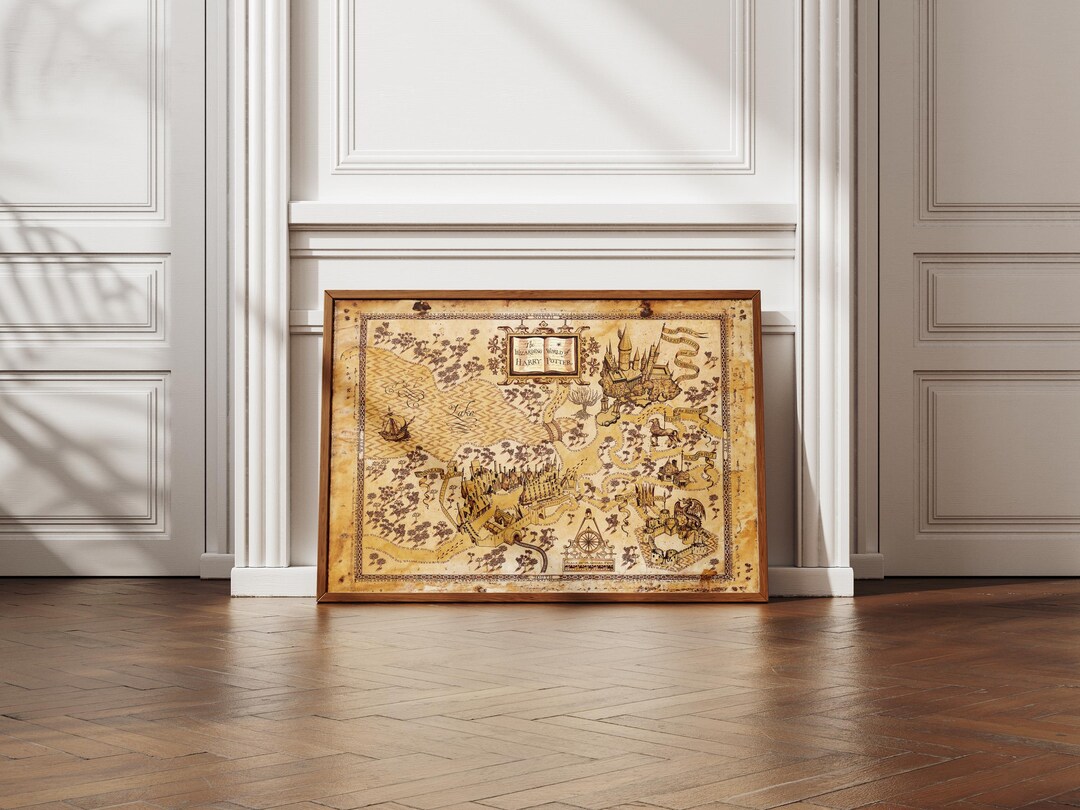 Wizarding World Map ,fantasy Magic School Map, Witchcraft & Wizardry ...