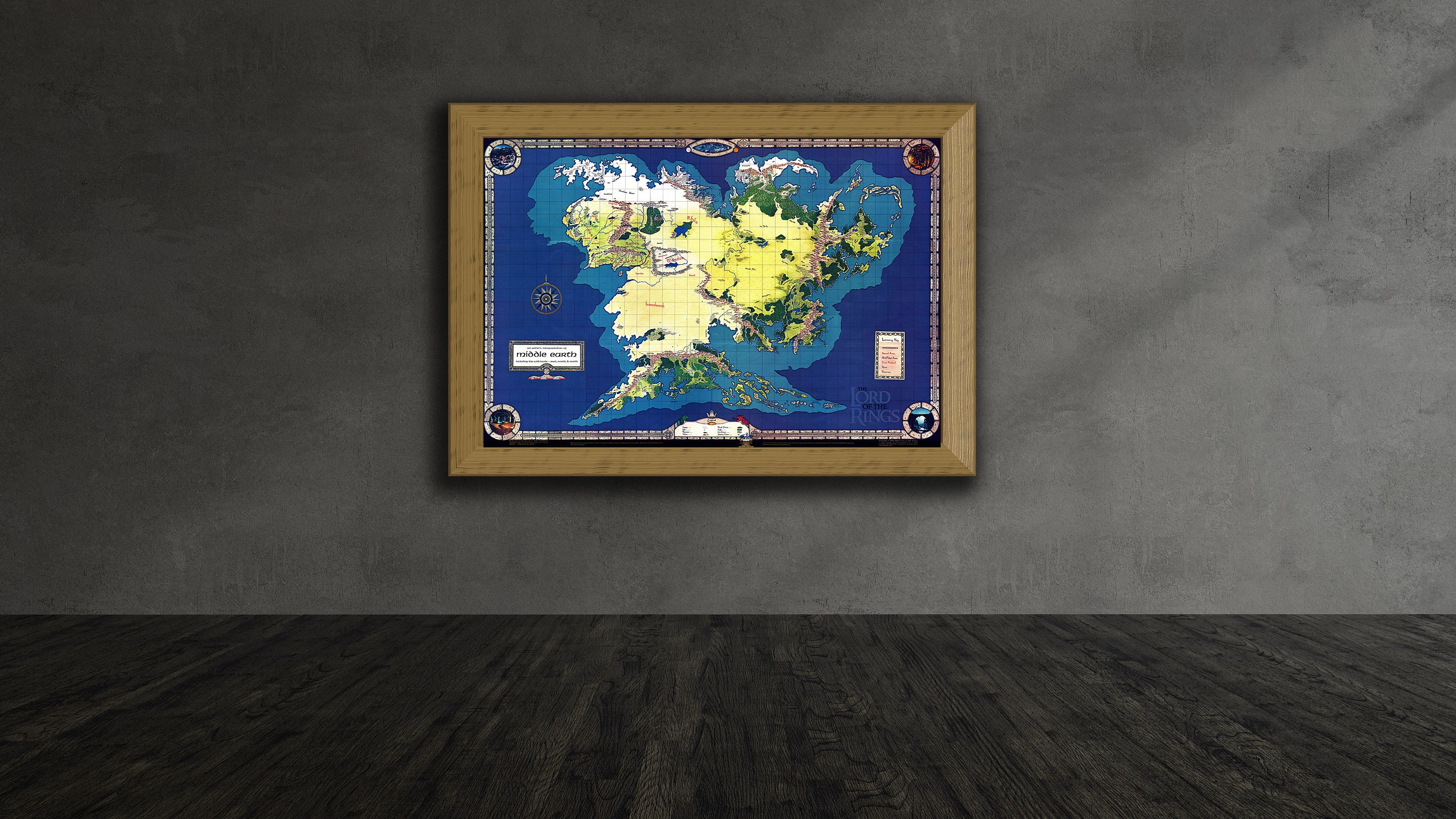 Lord of the Rings Map, Middle Earth Map, LOTR, Lord of the Rings ...