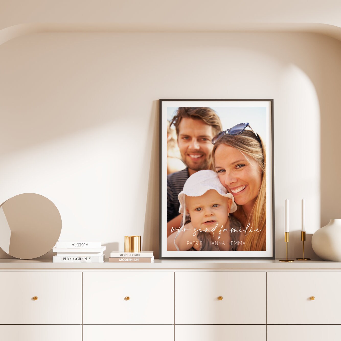Personalized Family Poster With Photo & Text, Gift, Mother's Day ...