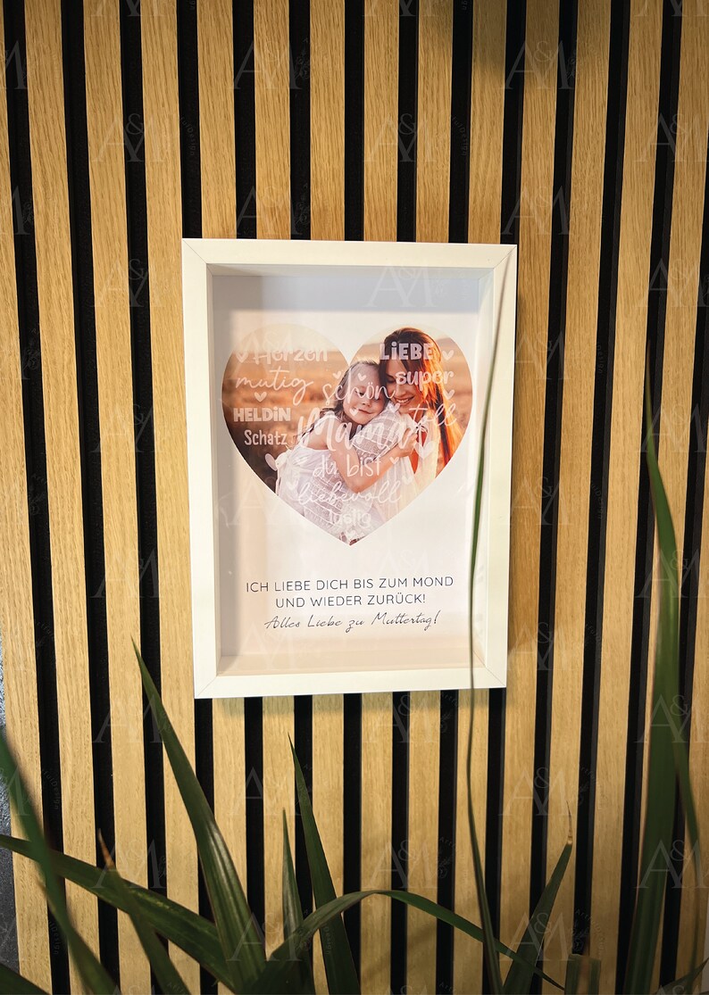 Mom Poster in 3D Picture Frame 21x30cm Personalized With Photo & Text ...