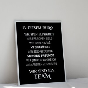 Office Poster Team Team Rules Office Rules Motivation Poster Prints ...