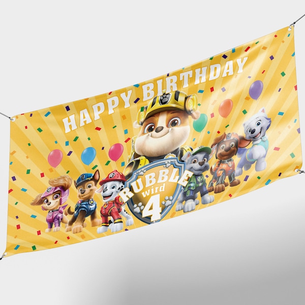 Paw Patrol Birthday Party Signs - Etsy