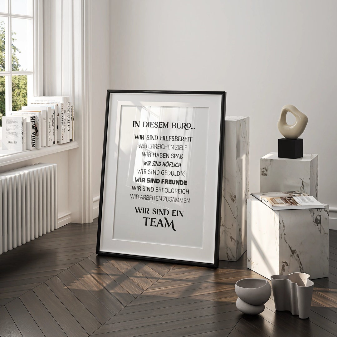 Office Poster Team Team Rules Office Rules Motivation Poster Prints ...