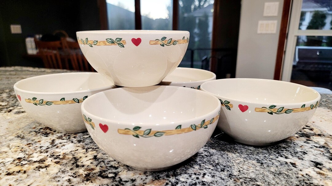 Thomson Pottery Birdhouse Soup/cereal Bowls Set of 5 - Etsy