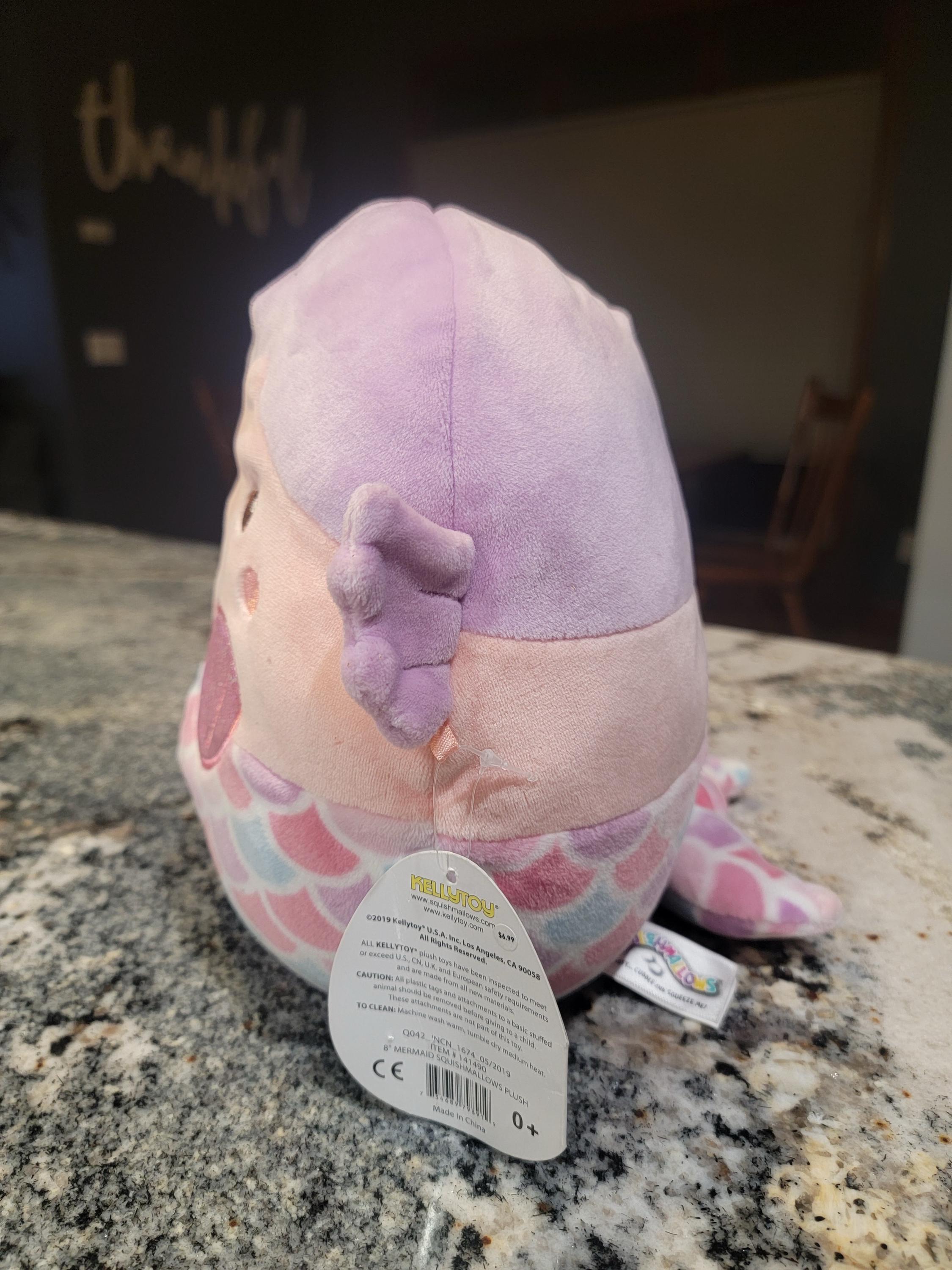 Denise the Mermaid Squishmallow Plush 8” Purple Hair Pink Sparkle - Etsy