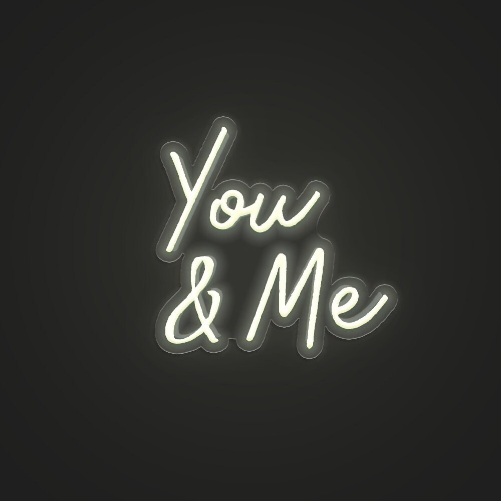You and Me Neon Sign Wedding Backdrop Decoration Engagement Party Decor ...