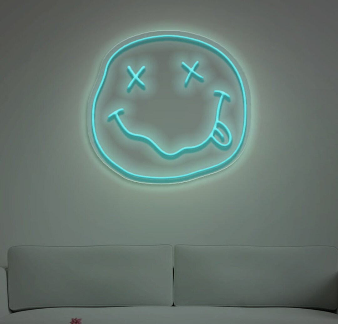 Faded Face Neon Art Sign Wall Art Decor Living Room Light Art Wall ...