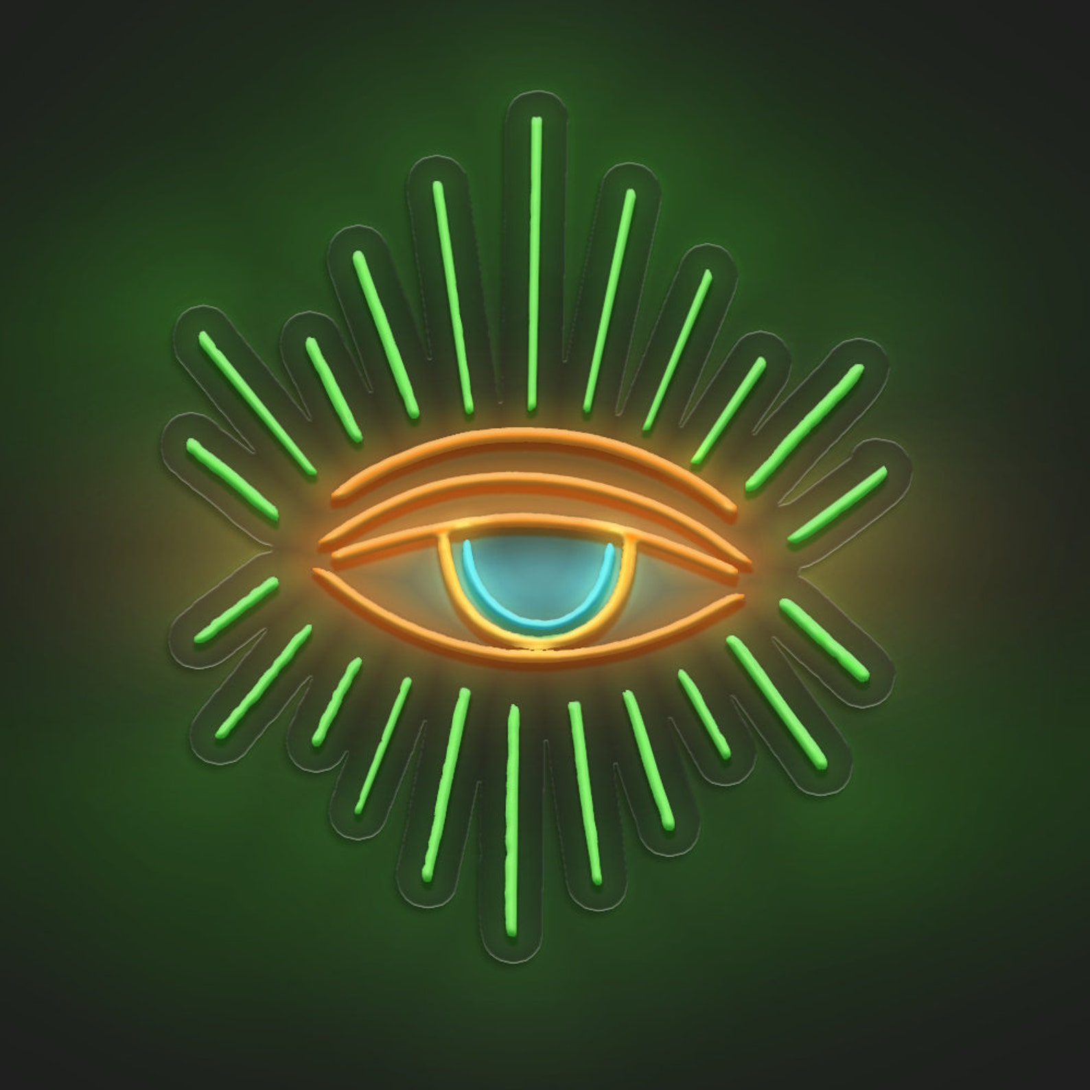 Evil Eye Neon Light Wall Decor Trippy Eye Teens Bedroom Light Hanging ...