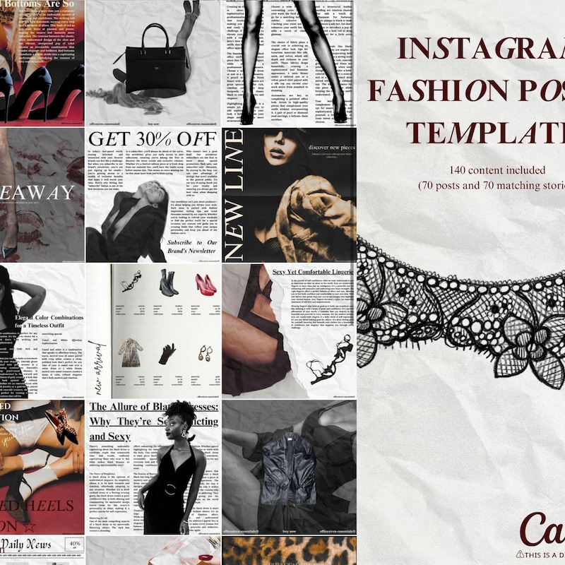 Instagram Magazine Template - Etsy