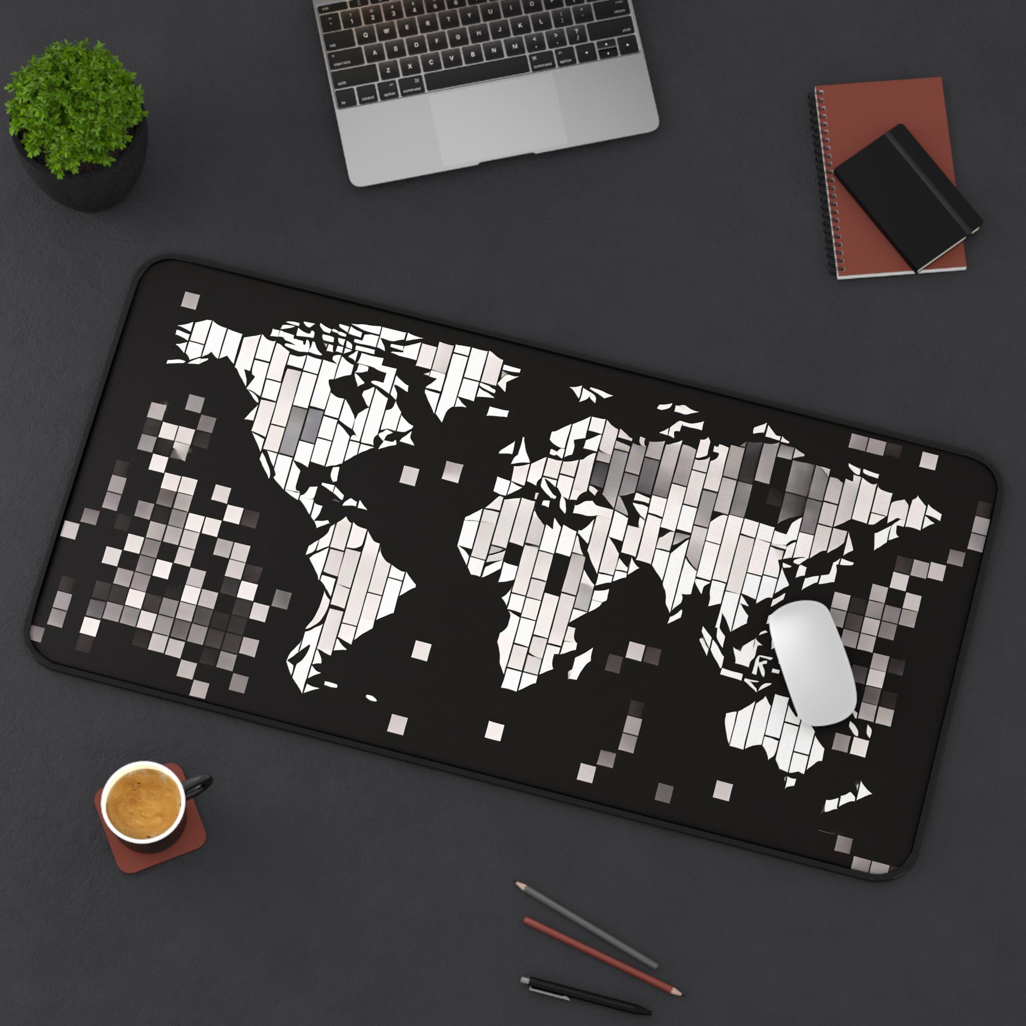 Cubism World Map Earth Gaming Mousepad - High Quality XXL Mouse Pad ...
