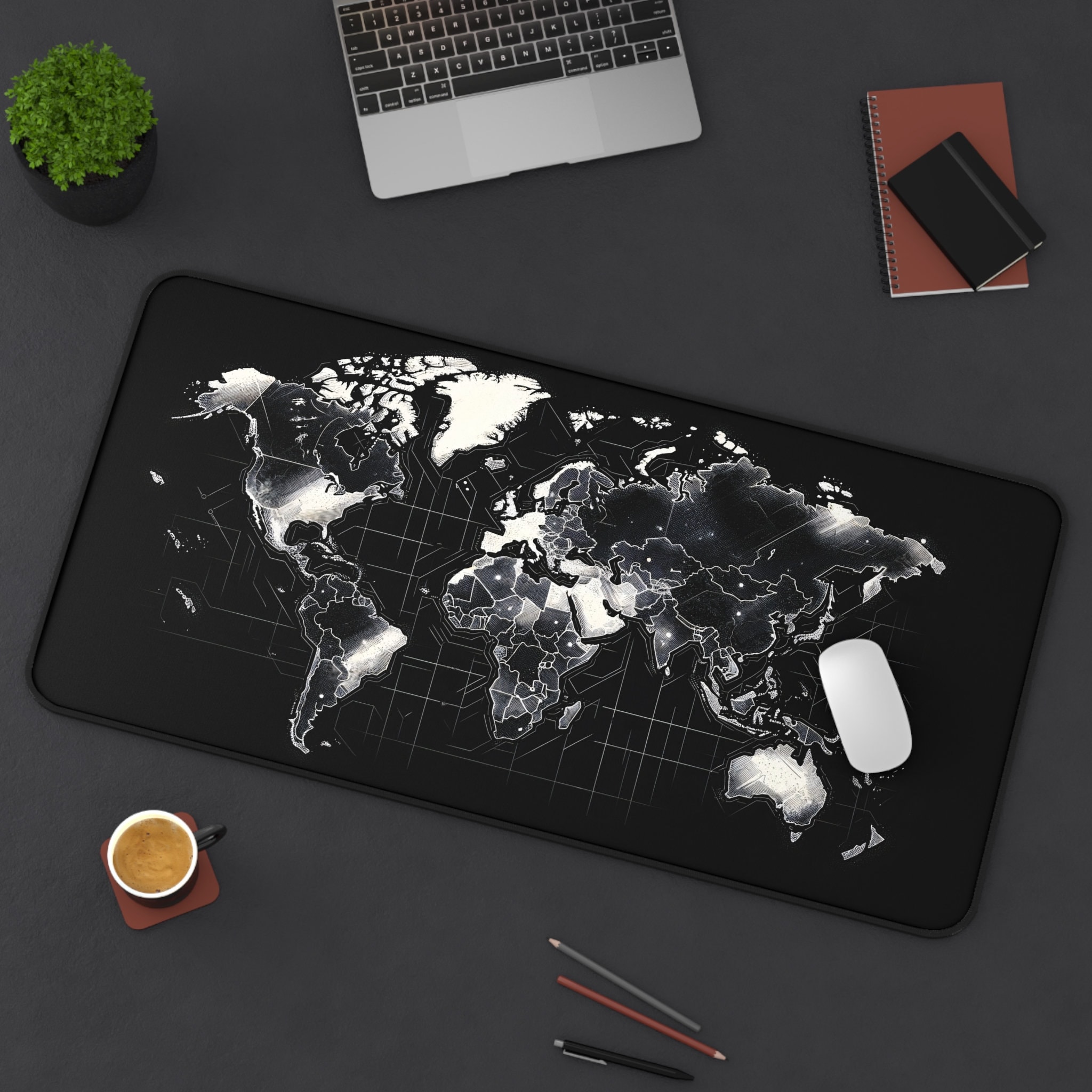 World Map Gaming Mousepad - High Quality XXL Mouse Pad - Printed Gaming ...