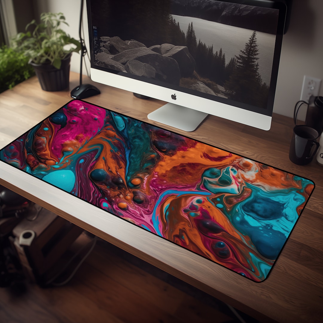 Fluid Marble Gaming Mousepad - High Quality XXL Mouse Pad - Printed ...