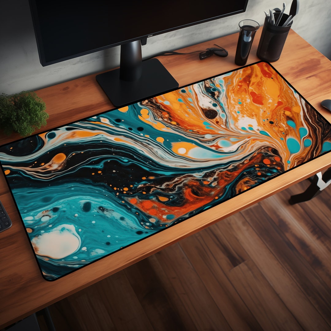 Vibrant Marble Gaming Mousepad - High Quality XXL Mouse Pad - Printed ...
