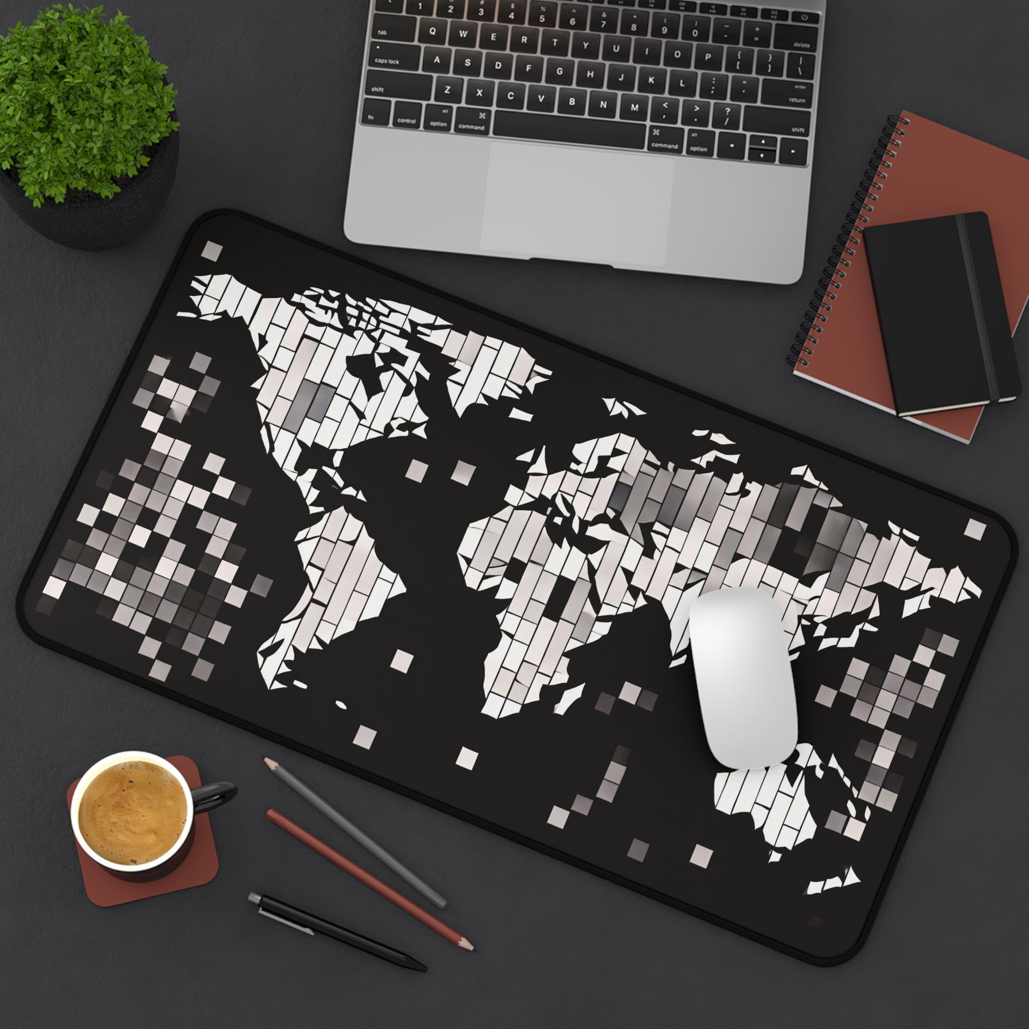 Cubism World Map Earth Gaming Mousepad - High Quality XXL Mouse Pad ...