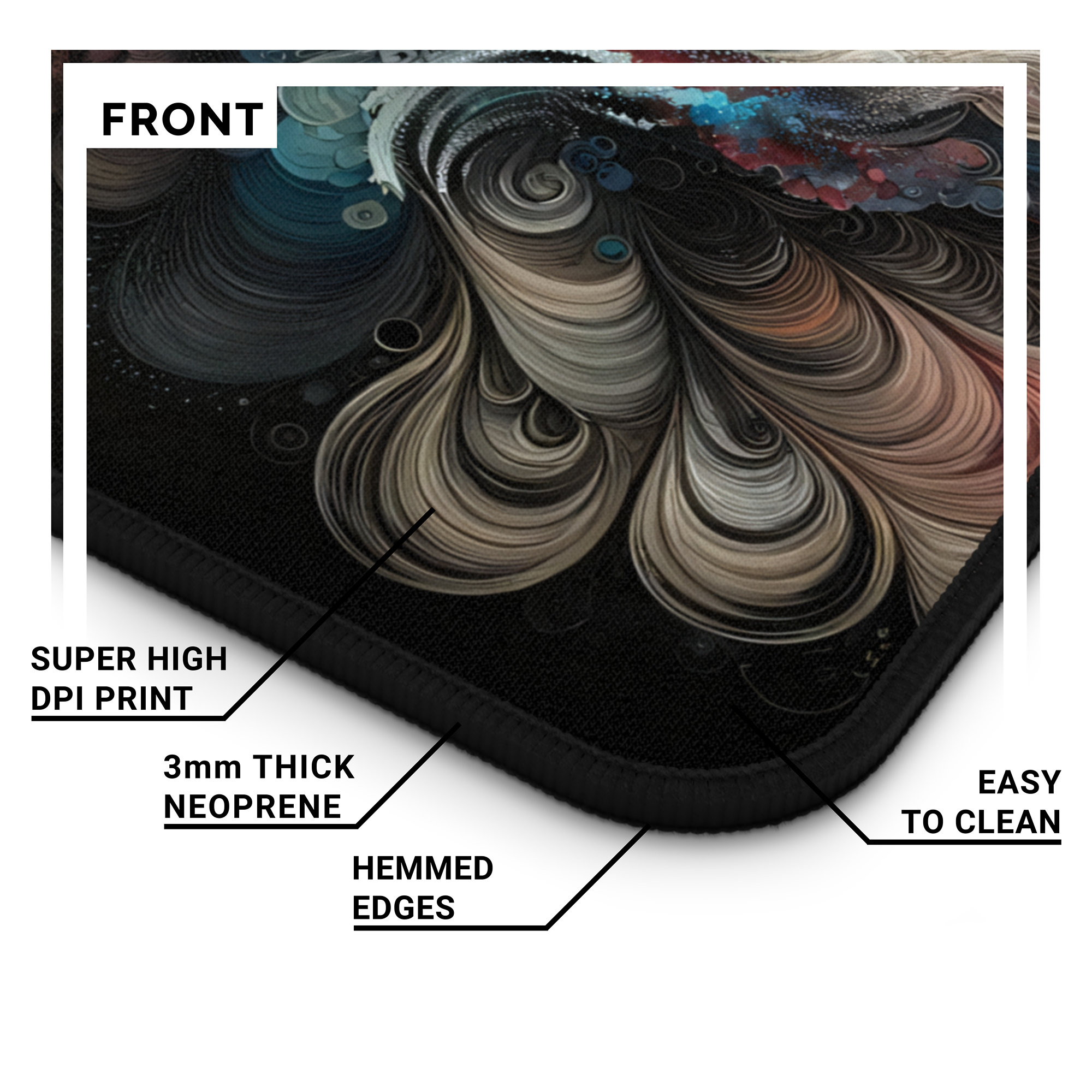 Colorful Watercolor Art Gaming Mousepad High Quality XXL Mouse Pad ...