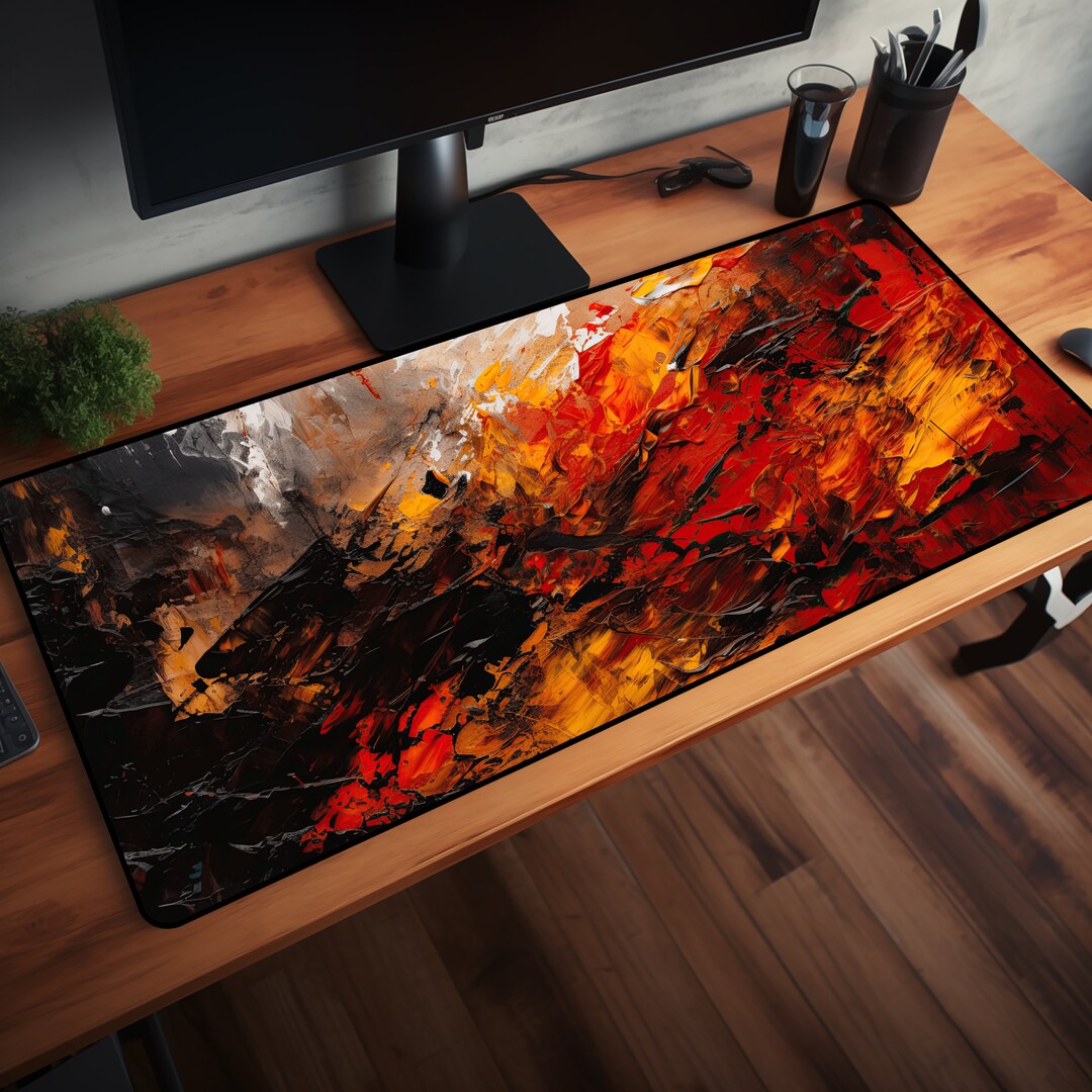 Red Paint Gaming Mousepad - High Quality XXL Mouse Pad - Printed Gaming ...