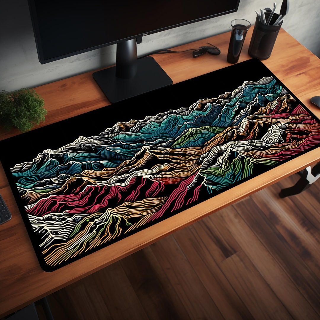 Topography Office Mousepad - High Quality XXL Mouse Pad - Printed ...