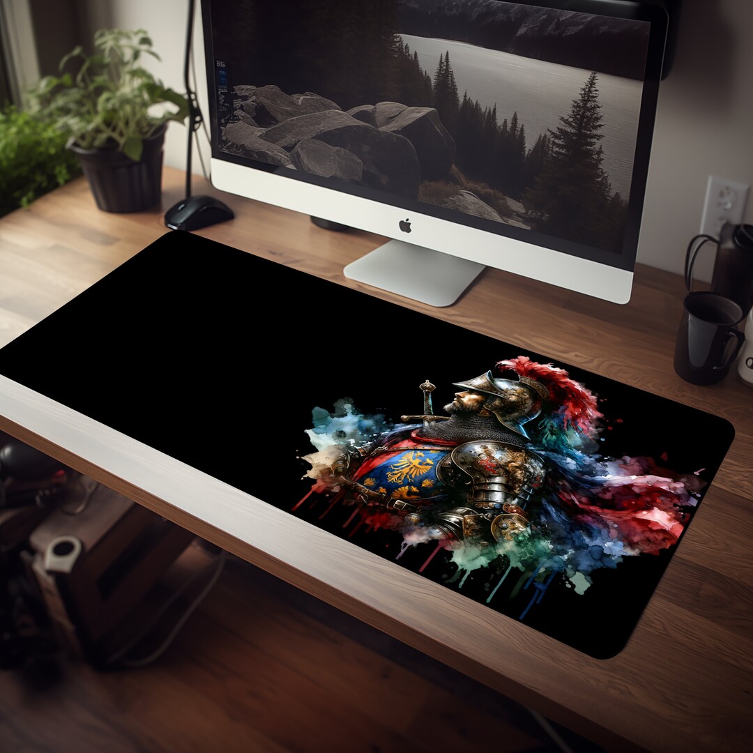 Medieval Knight Gaming Mousepad - High Quality XXL Mouse Pad - Printed ...