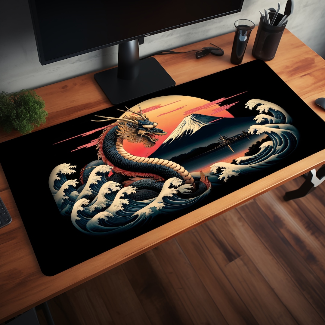 Japan Folklore Dragon Gaming Mousepad - High Quality XXL Mouse Pad ...