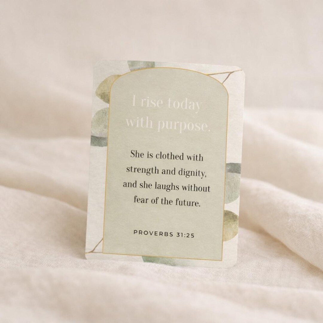 Morning Reset Christian Affirmation Cards Printable | Scripture ...