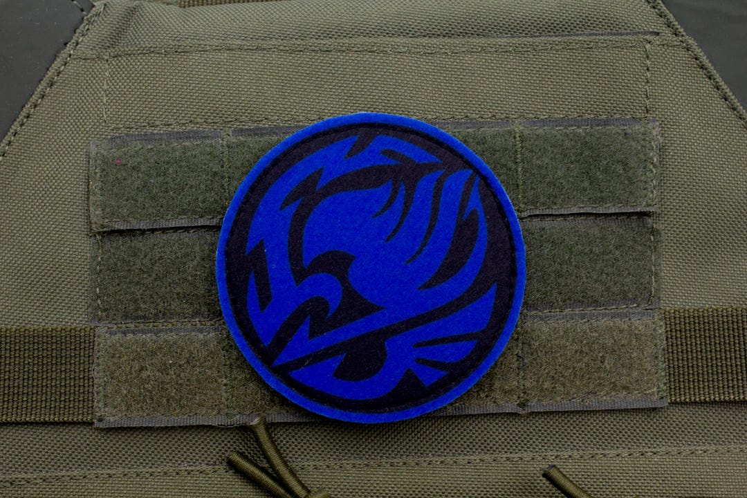 Dark Blue Flame Guild Symbol Patch | Fantasy Emblem - Etsy