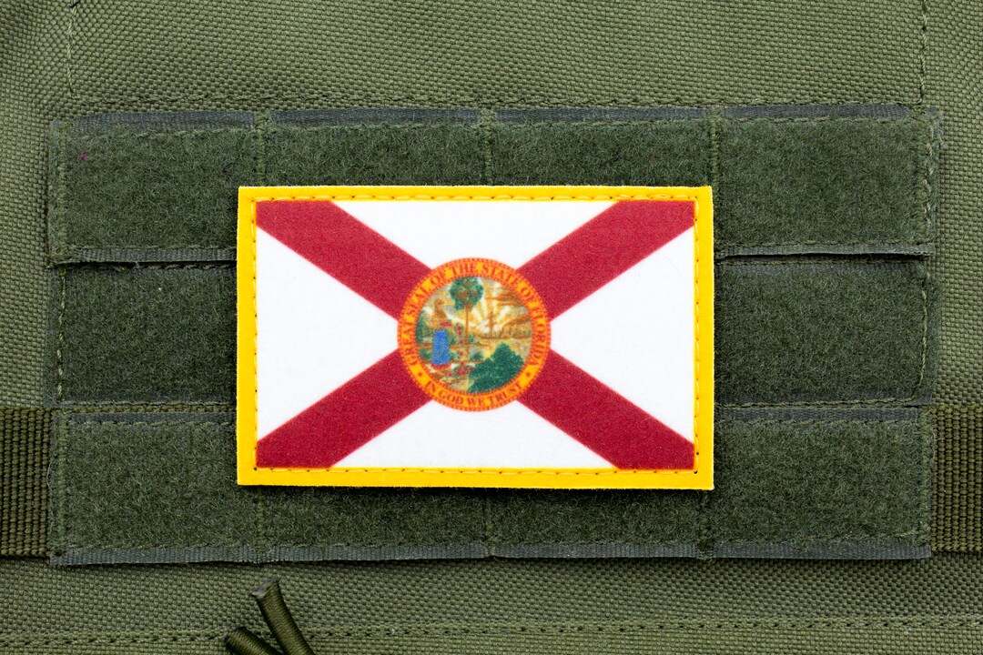 Florida Flag Patriotic Velcro Patch - Etsy