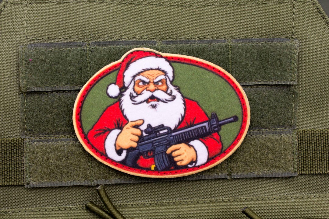 Santa Claus Velcro Morale Patch - Etsy
