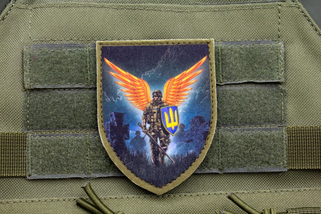 Soldier With Angels Wings Hook and Loop Patch - Etsy