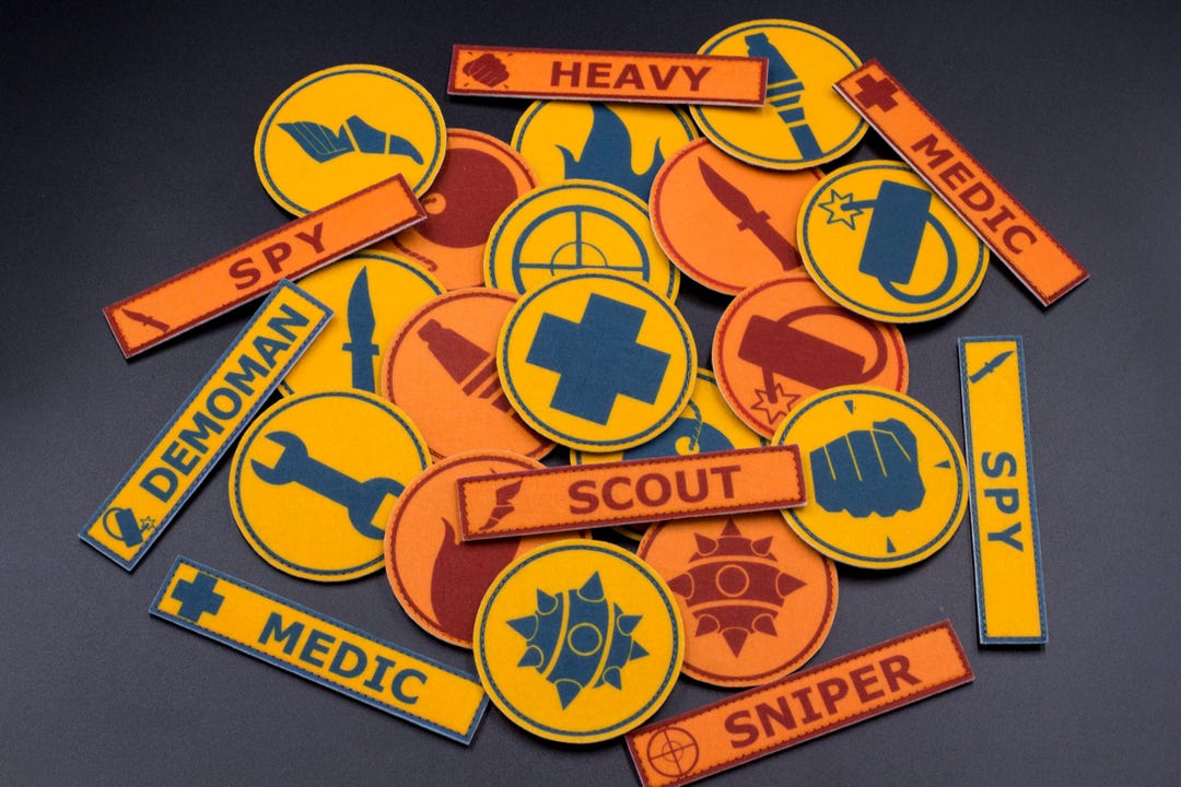 TF2 Inspired Patch Collection — Choose Your Team, Class or Add Your Own ...