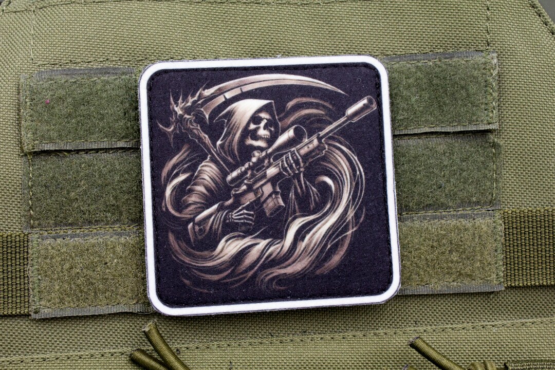 Death With a Sniper Rifle Hook and Loop Morale Patch - Etsy