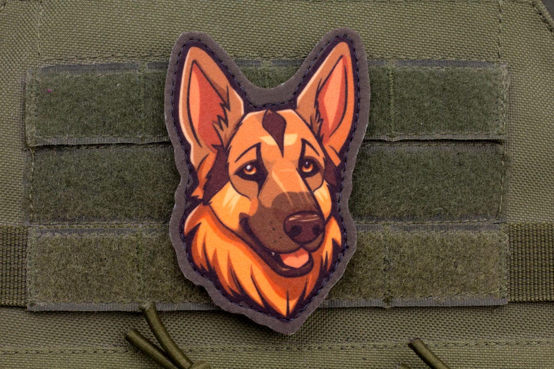 German Shepherd Patch – Cartoon Style - Etsy