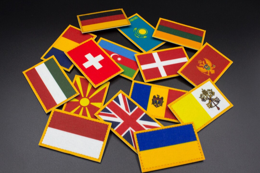 European Countries Flags Hook and Loop Patches - Etsy