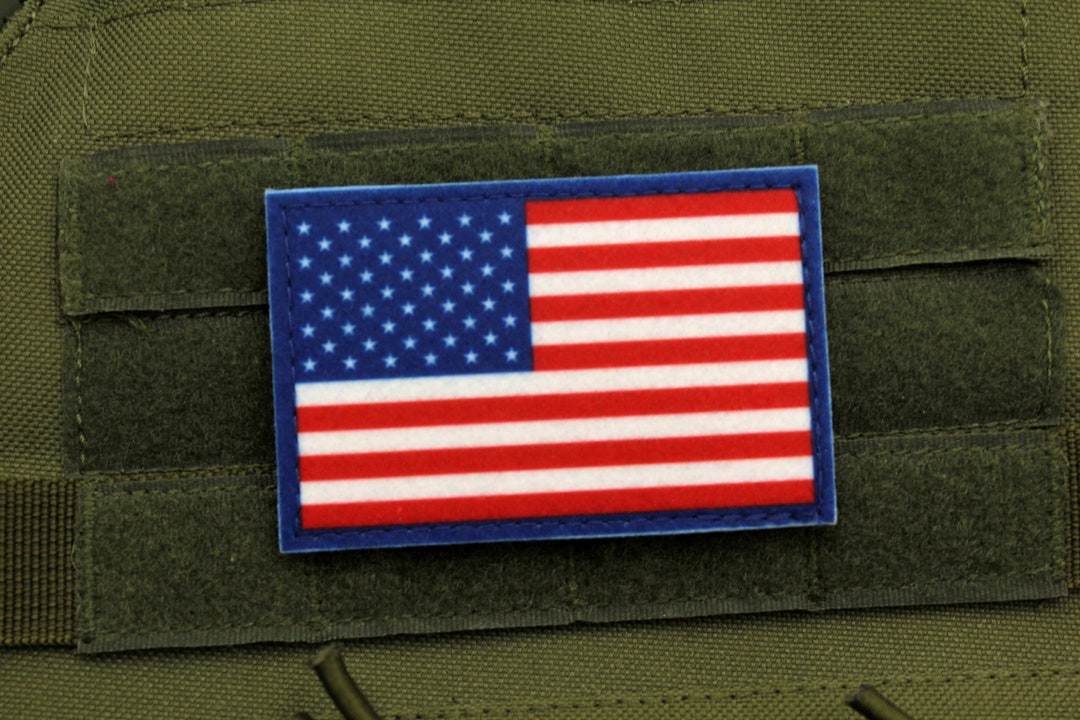 American Flag Patriotic Velcro Patch - Etsy