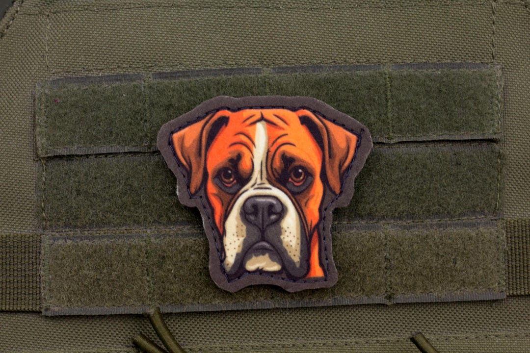 Boxer Patch – Cartoon Style - Etsy