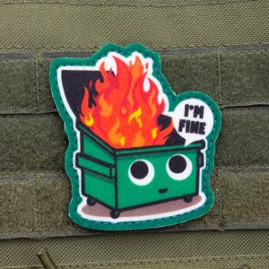 Dumpster Fire This is Fine Meme Velcro Morale Patch - Etsy