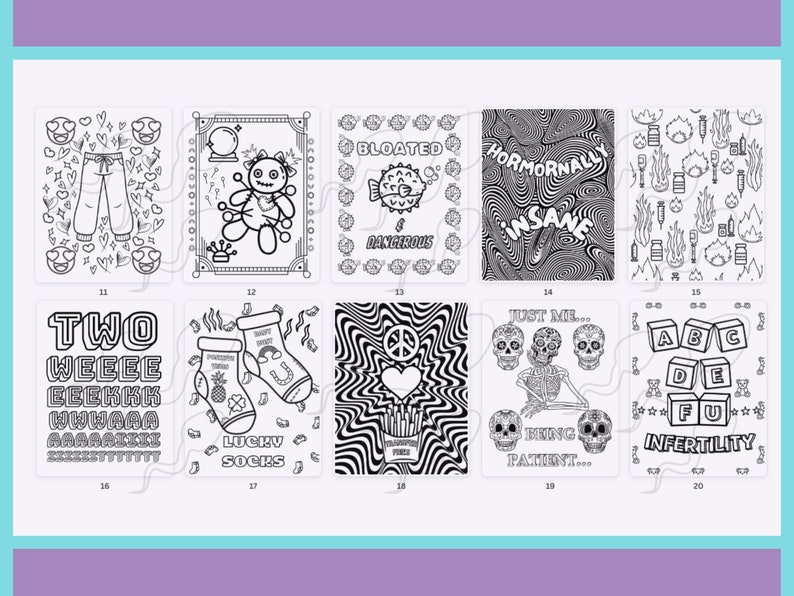Dark Humor Infertility Coloring Pages - Etsy