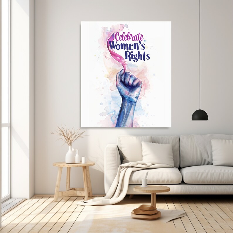 Celebrate Women's Rights Poster International Women's Day Art Instant ...