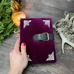 Handmade Book of Shadows Journal, Handmade Journal Velvet, Grimoire ...