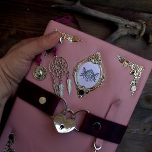 Pink Diary With Lock and Key,pink Leather Journal With Lock and Key ...