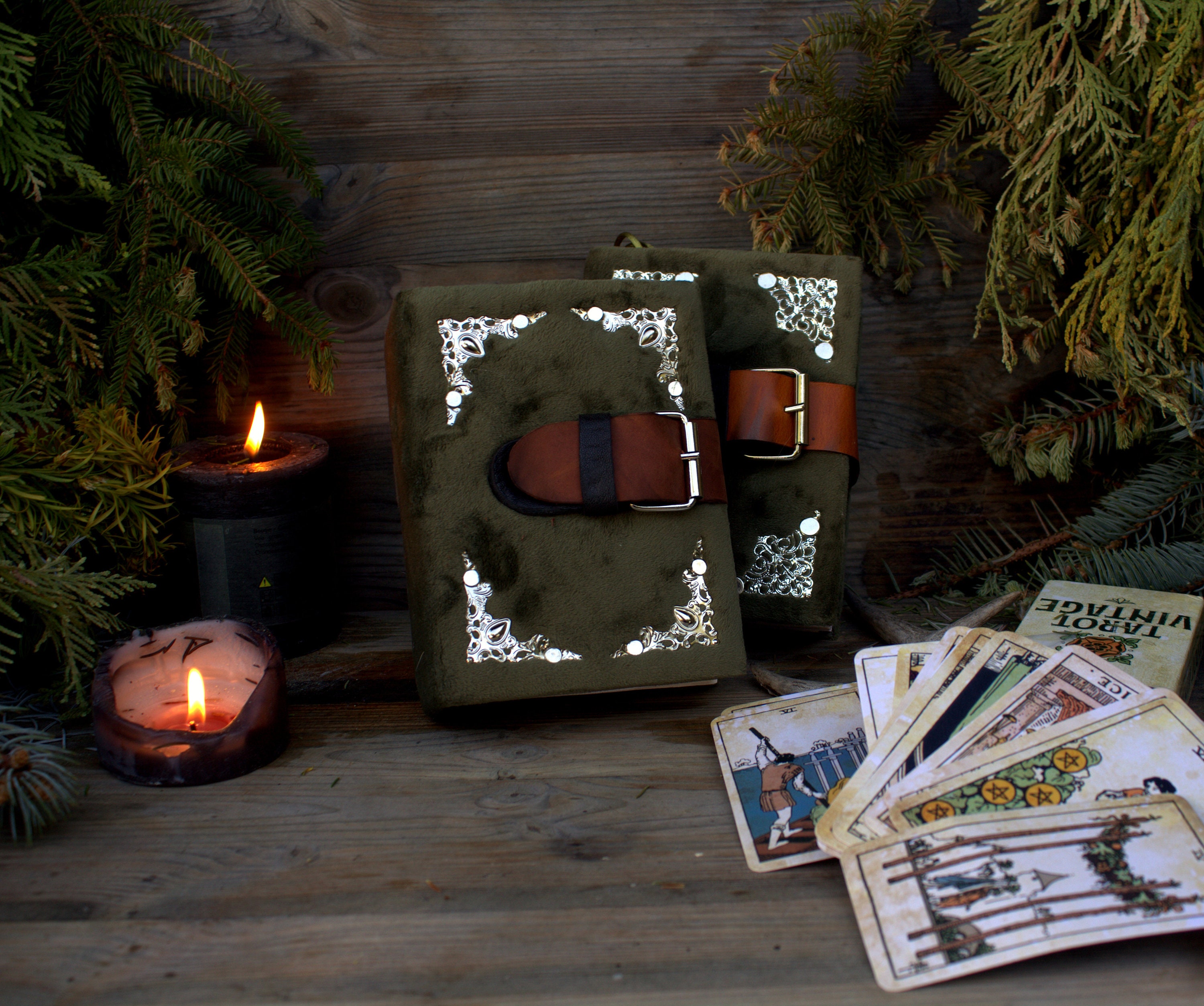 Little Grimoires Book Hand Made, Magic Book Handmade,book of Shadows , Green Witch Journal ...