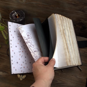 Handmade Leather Grimoire Notebook Medieval Book of Shadows Journal ...
