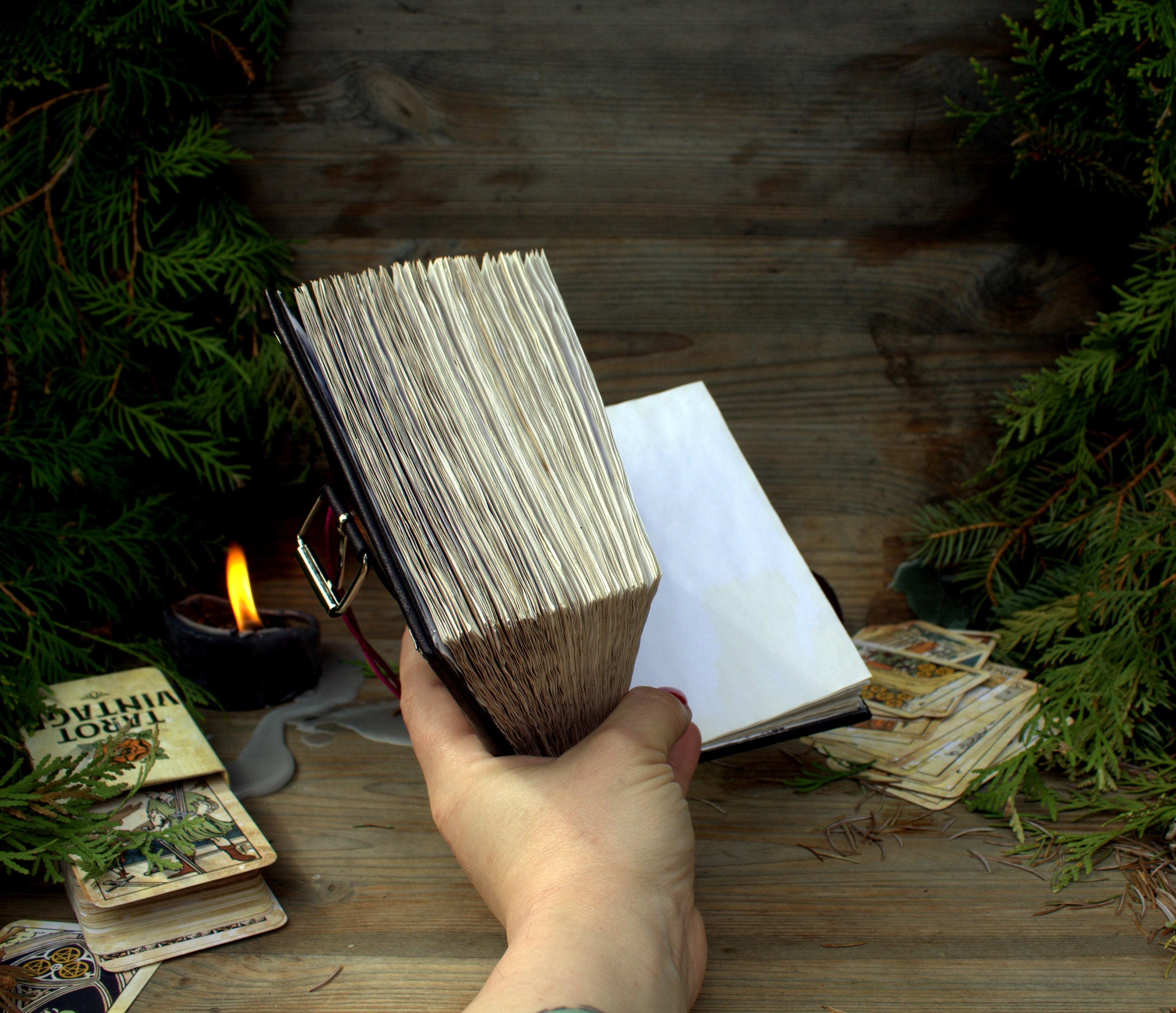 Practical Magic Grimoire Handmade Antique Spell Book, Rustic Grimoire ...