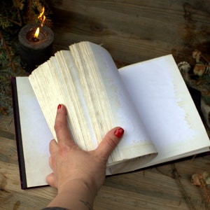 Handmade Book of Shadows Journal, Handmade Journal Velvet, Grimoire ...