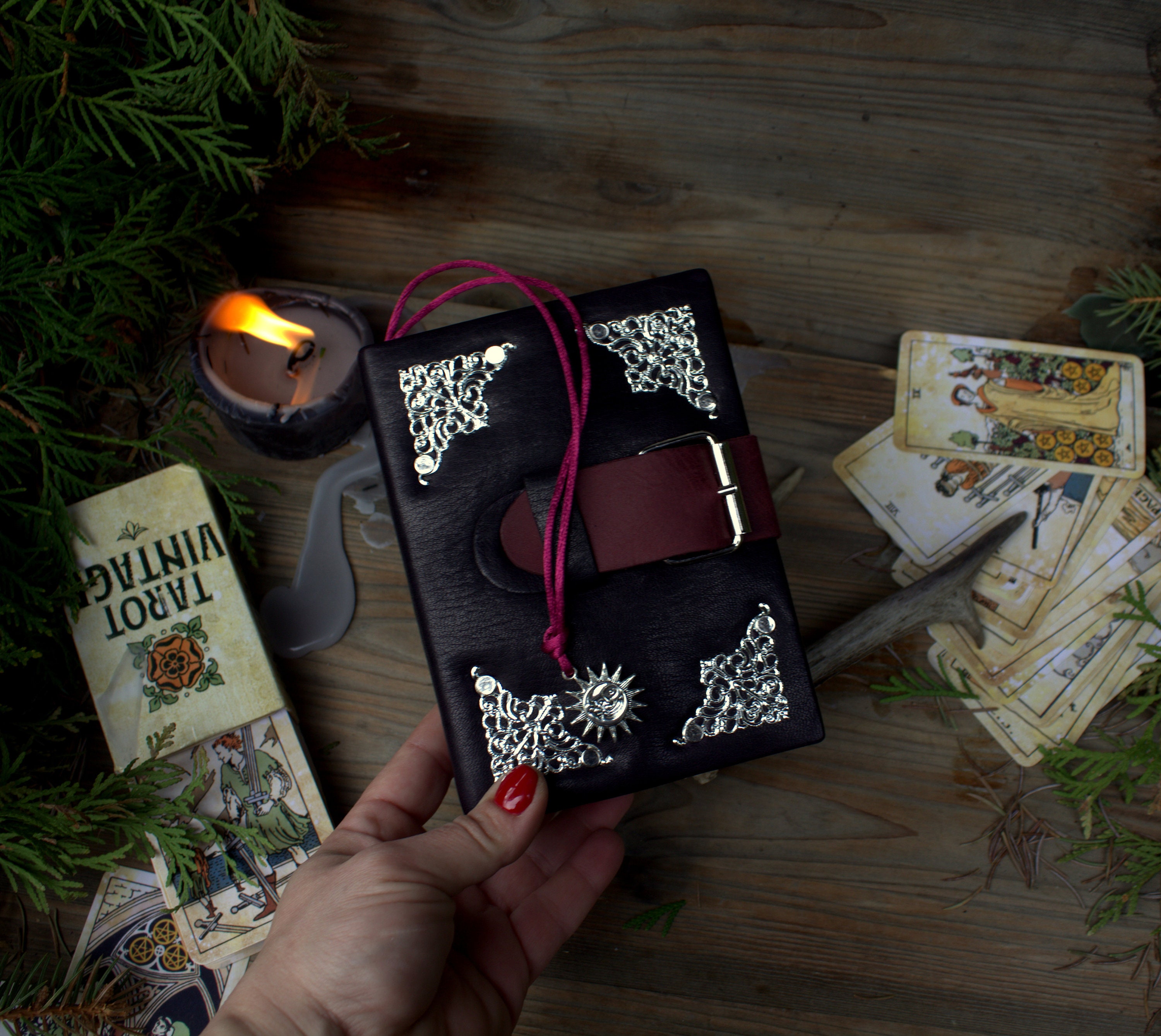 Practical Magic Grimoire Handmade Antique Spell Book, Rustic Grimoire ...