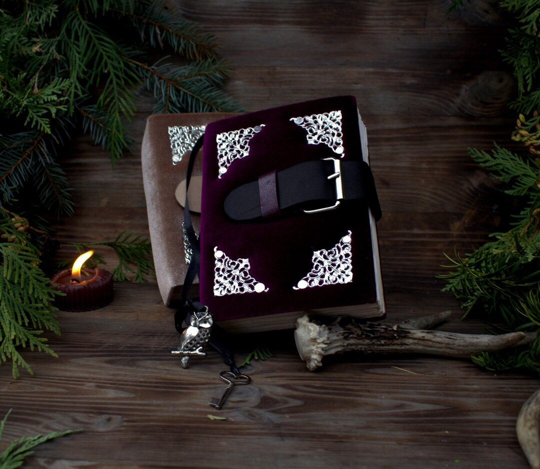 Practical Magic Handwritten Diary in Velvet Cover, Velvet Grimoire ...